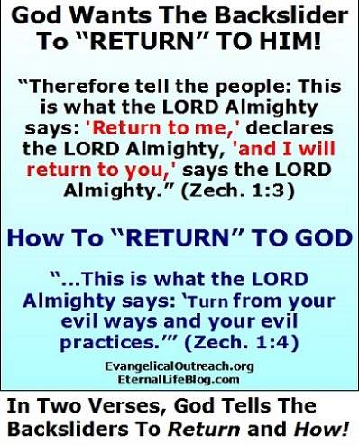 Backsliding or Backslider GOD WANTS YOU BACK