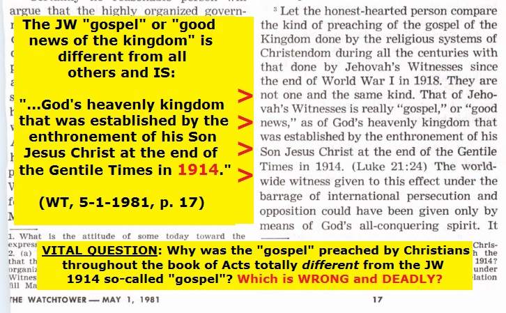Good News Of The Kingdom Jehovah's Witness Gospel