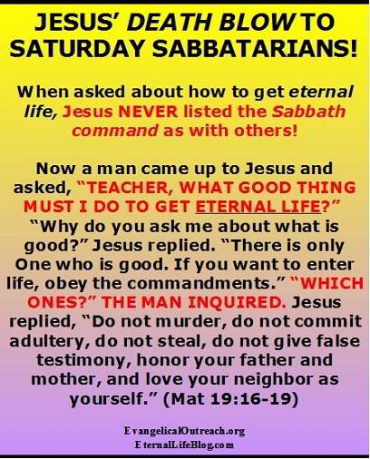 Sabbath Saturday Sabbatarians Sabbath Breakers SDA 4th